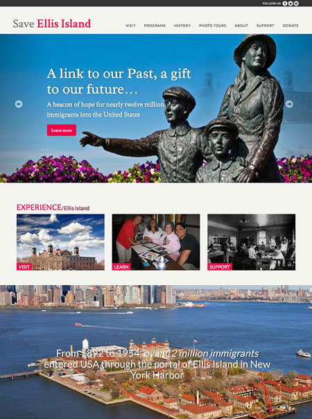 Destination website design
