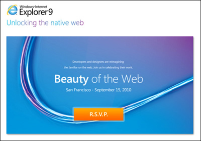 September 15th Launch of Internet Explorer 9 Web Browser