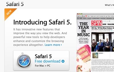 Safari 5 Released